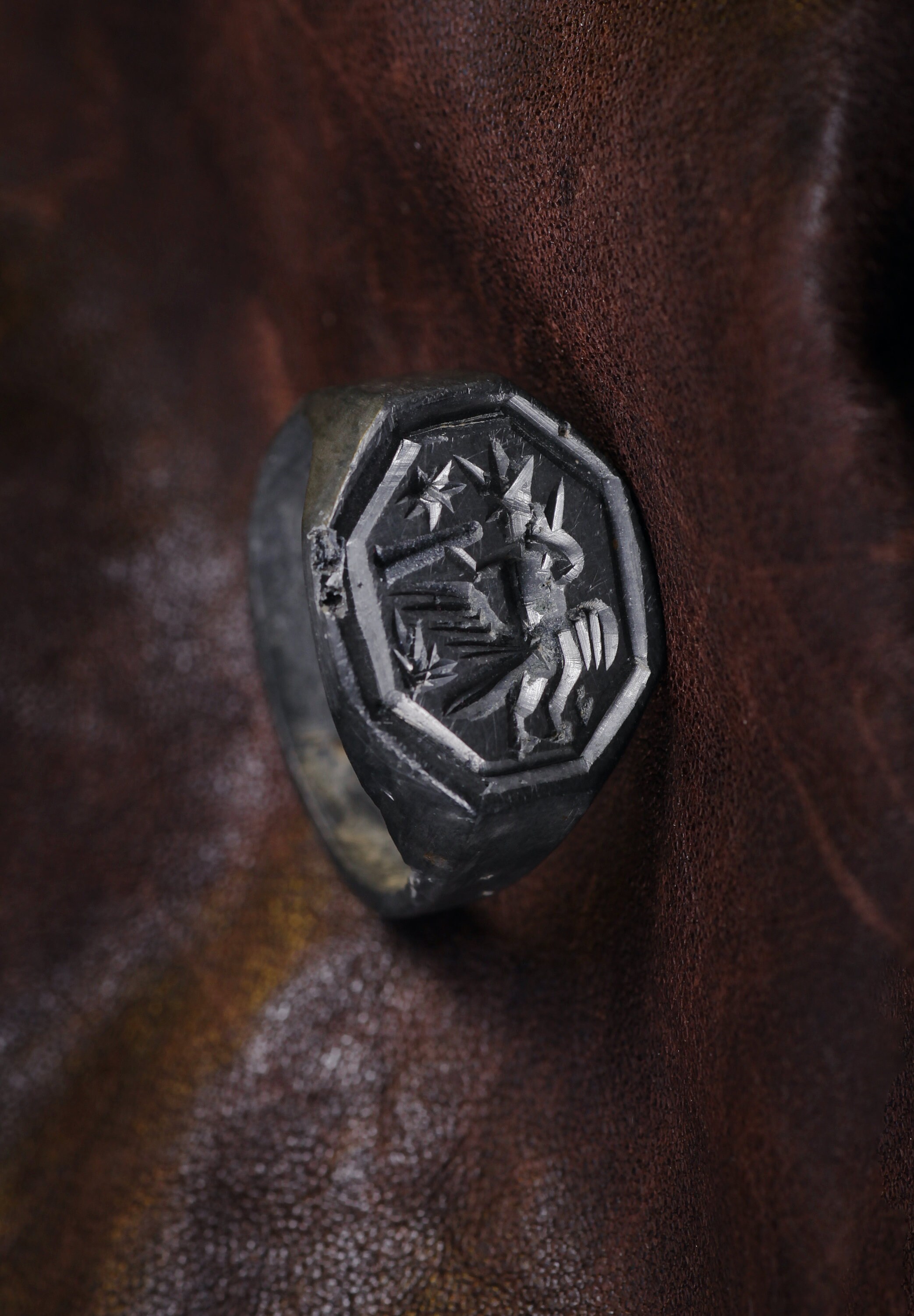 Ring of A Trader With A Bird of Paradise Alkonost or Sirin Unique ...