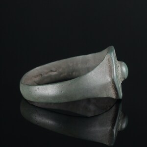 Antique Bronze Signet Ring - Engraved Medieval Artifact - Etsy