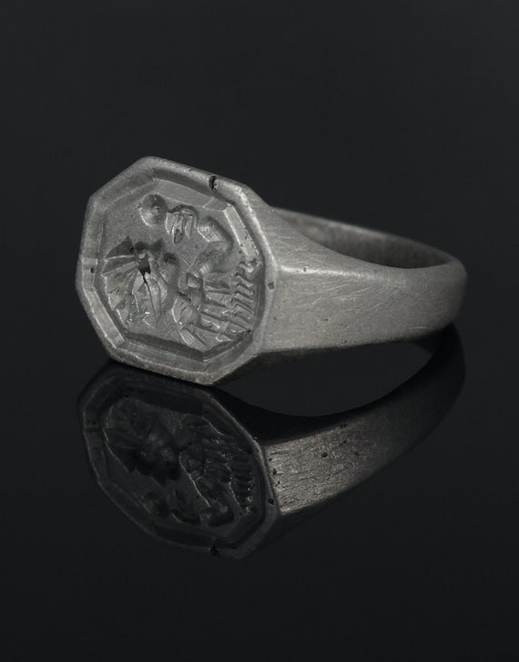 Lady Signet Ring Genuine Medieval Artifact Lady with … - Gem