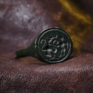 Warrior Medieval Bronze Ring Vintage Jewelry Unique Ancient Ring ...