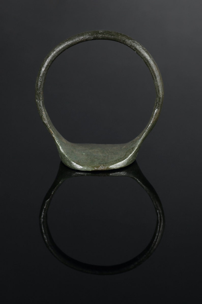 Antique Bronze Signet Ring, Medieval Engraved House Mark - Etsy