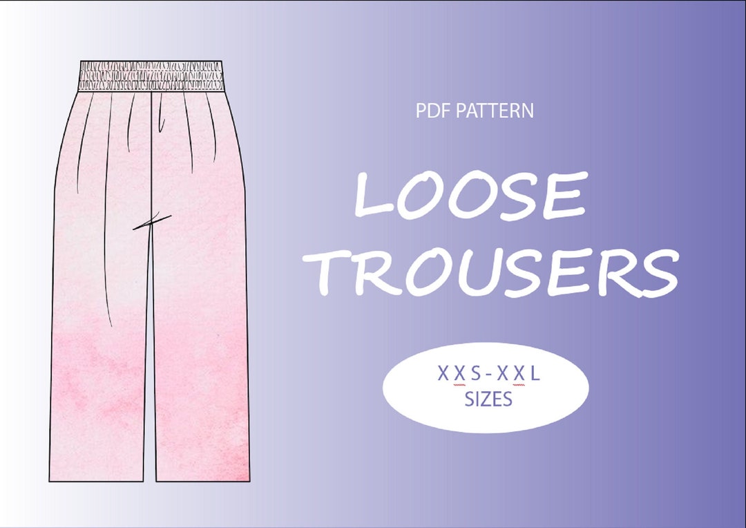 Wide Leg Pant Sewing Pattern | XXS-XXL | Instant Download | Easy ...