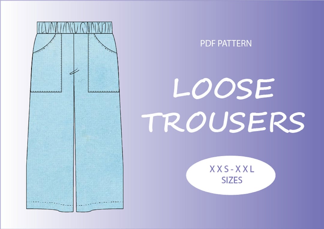 Wide Leg Pant Sewing Pattern | XXS-XXL | Instant Download | Easy ...