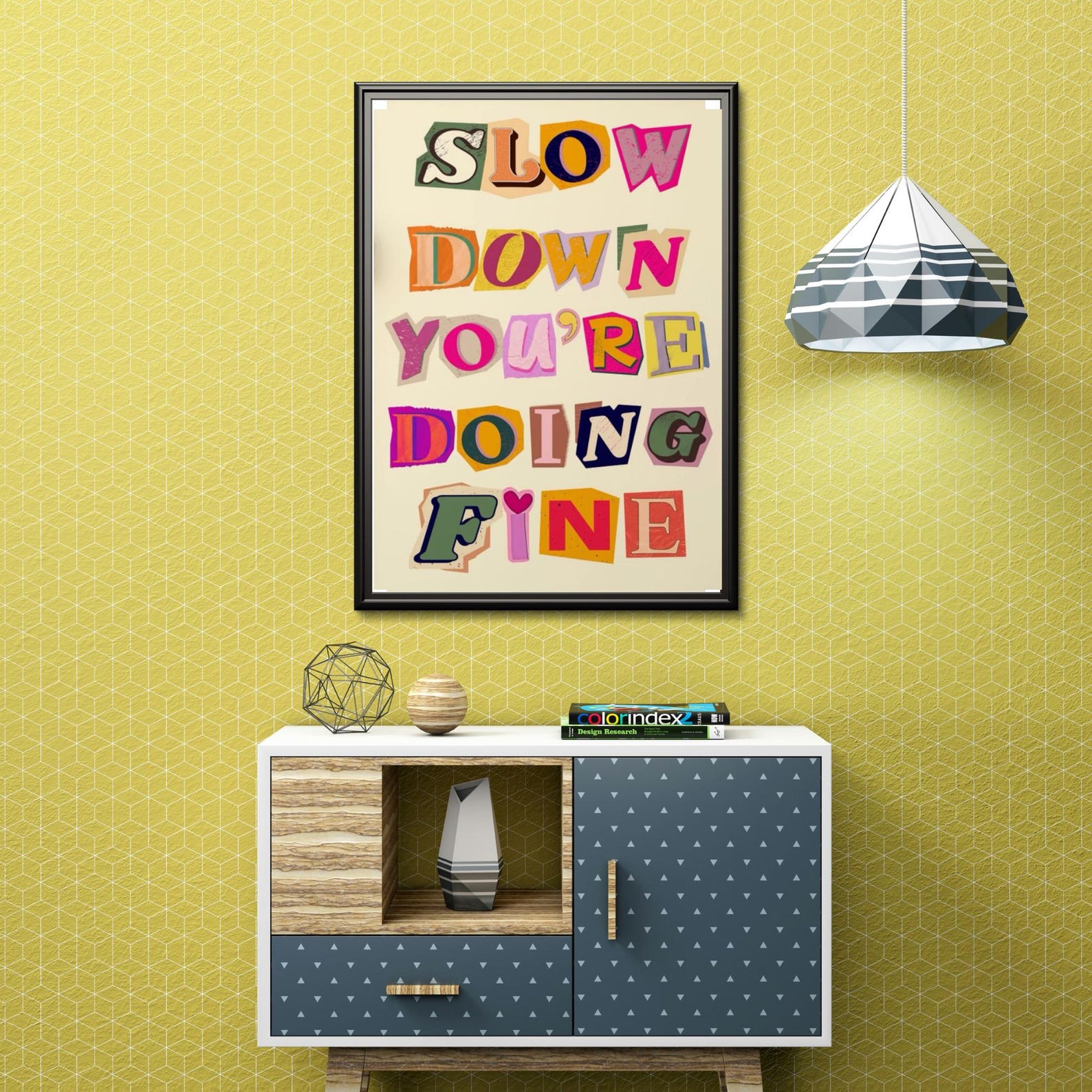 Bold Retro-inspired Typography Poster - Vibrant Retro Typography Wall ...