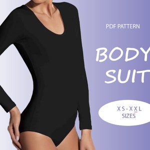 Bodysuit Sewing Pattern | XS-XXL | Instant Download | Easy Digital PDF ...