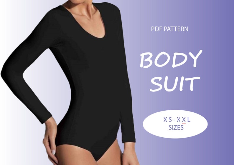 Bodysuit Sewing Pattern | XS-XXL | Instant Download | Easy Digital PDF ...