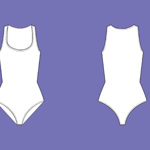 Bodysuit Sewing Pattern XS-XXL Instant Download Easy Digital PDF Knit ...