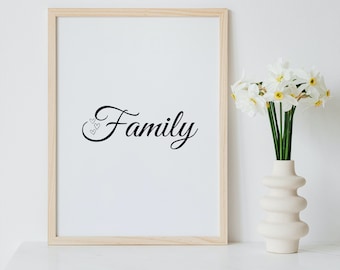 Family Wall Art for Farmhouse and Office, Digital Download Posters ...