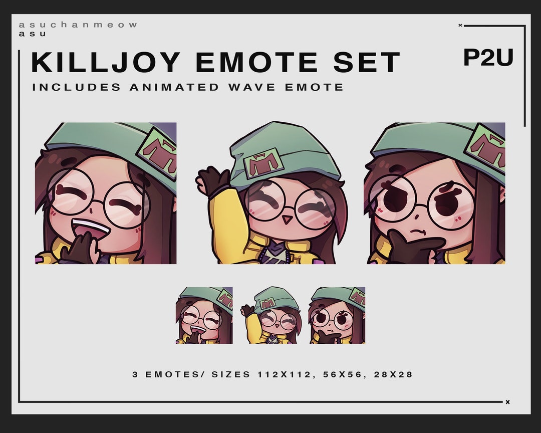 3x Killjoy From Valorant Emote Set Includes Animated Wave Emote ...