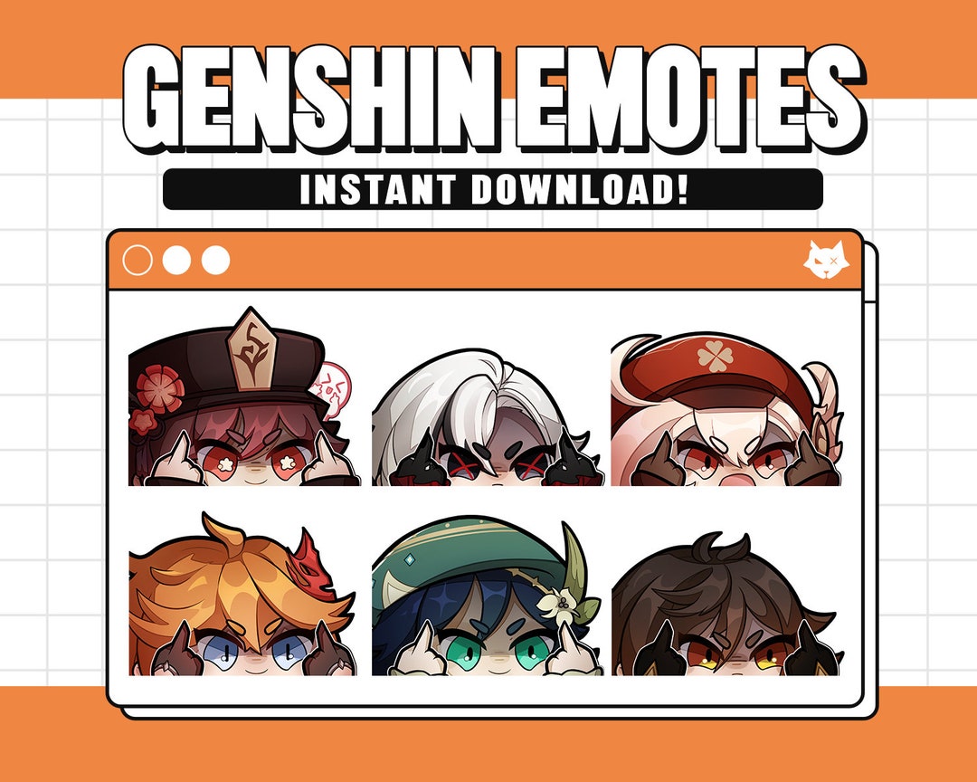 Genshin Impact: Finger/f U Emote Pack | Childe, Venti, Zhogil, Klee, Hu ...
