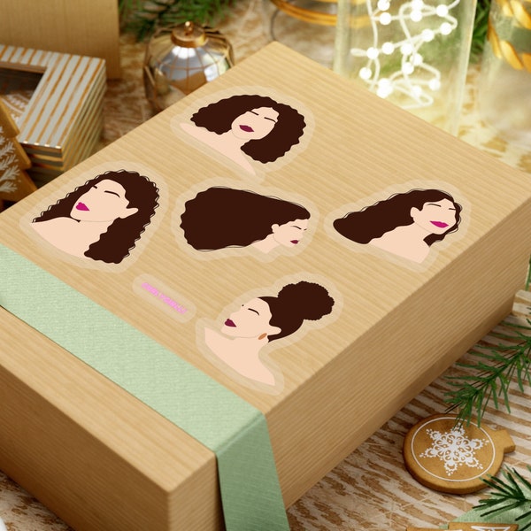 Curly Hair Stickers - Etsy