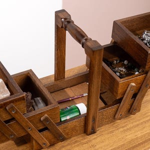 Handmade Wooden Tool Box - Durable Solid Wood Construction, Ideal Gift ...