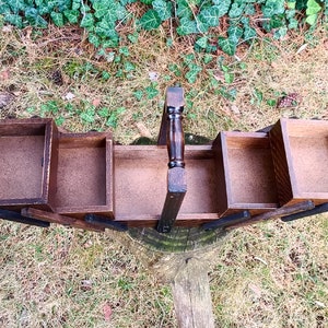 Wooden Tool Box, Fold Out Tool Container, Vintage Tool Chest, Storage ...