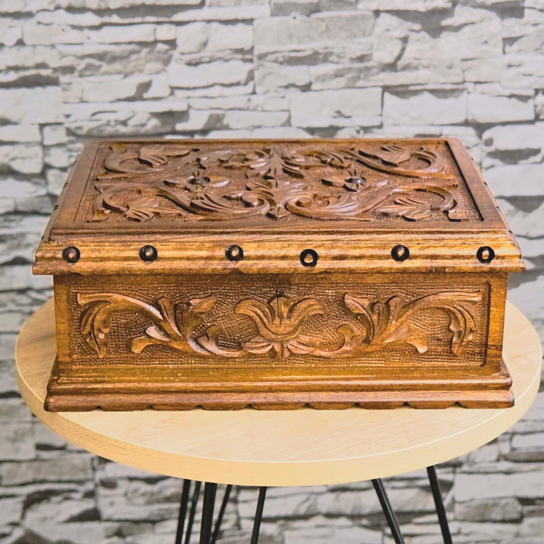 Handmade Custom Puzzle Box -natural Wood Rustic Home Decor Keepsake Box ...