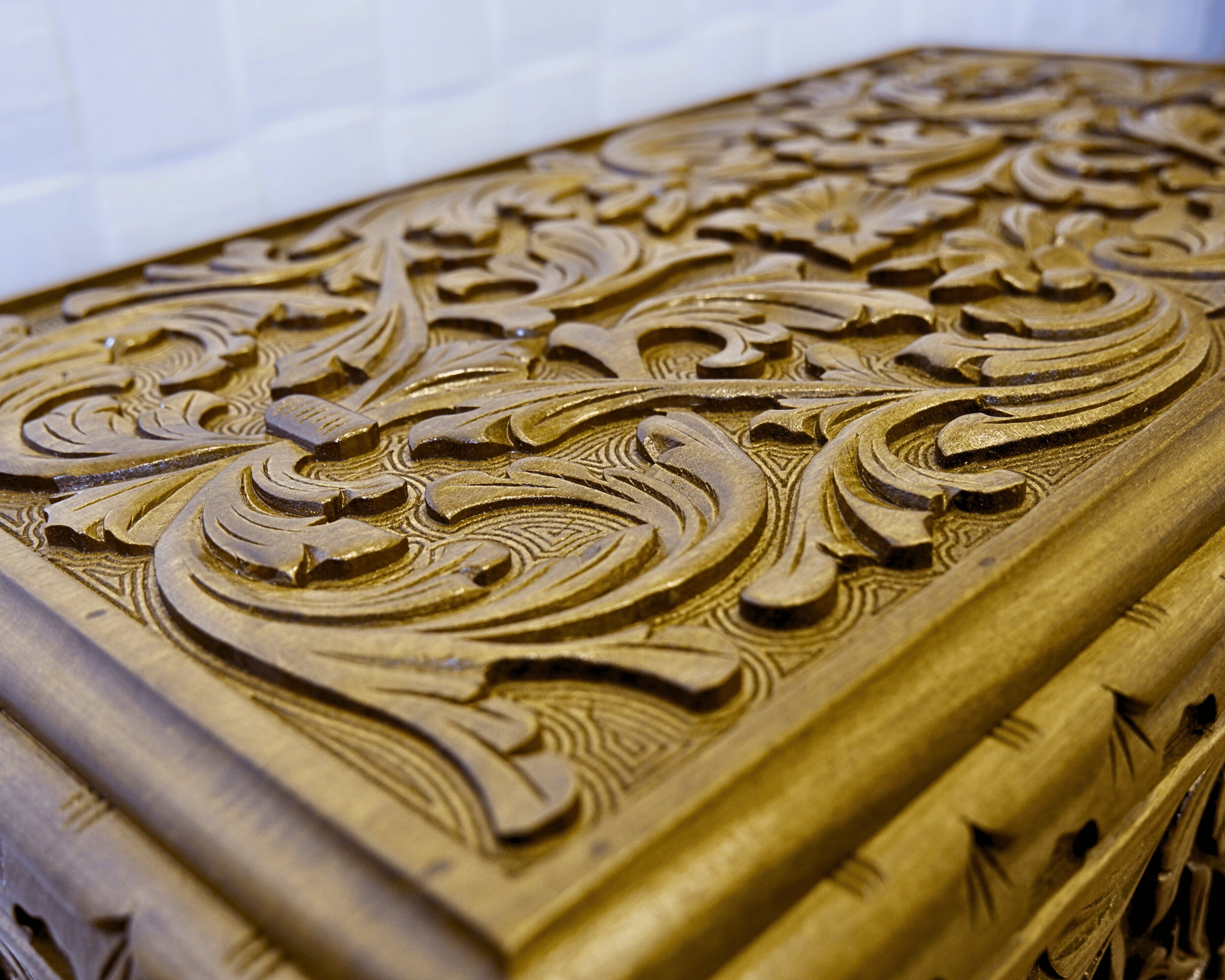 Hand Carved Walnut Wood Trunk – Secret Lock, Decorative Chest - Etsy