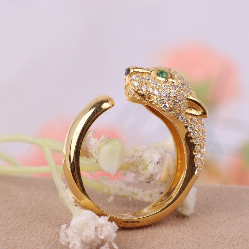 Solid Panther Diamond Ring,panther Ring for Women & Man,micro Pave Set ...