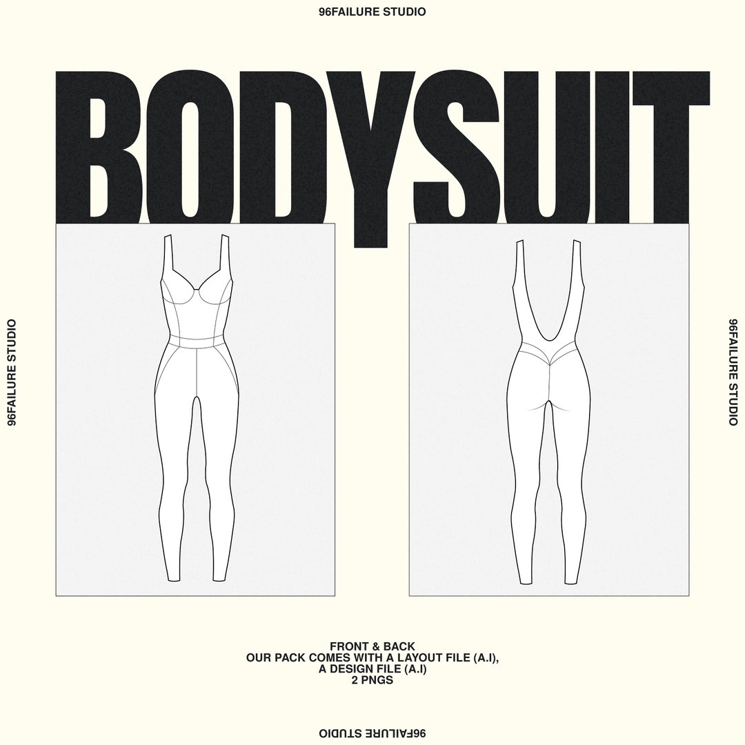 Bodysuit Womenswear Essential Streetwear Bundle Fashion Design Template ...