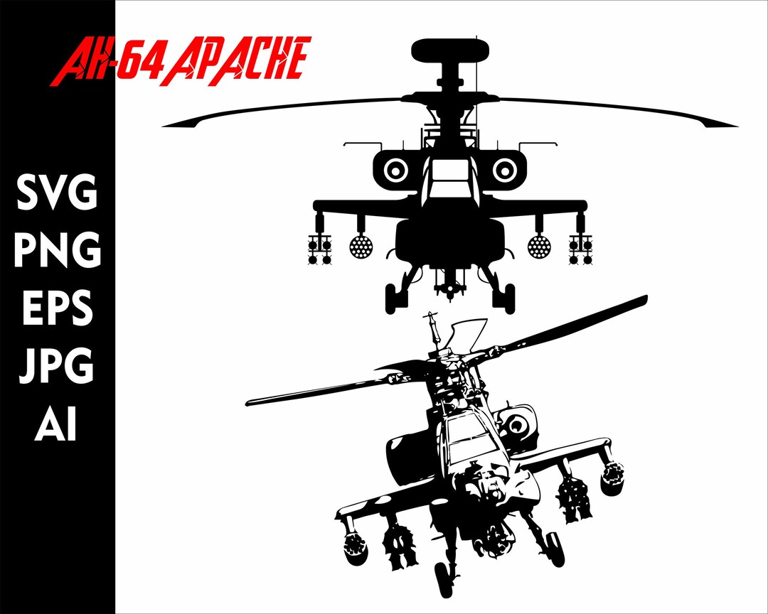 AH64 Apache Helicopter SVG Helicopter Svg Apache Svg Navy - Etsy