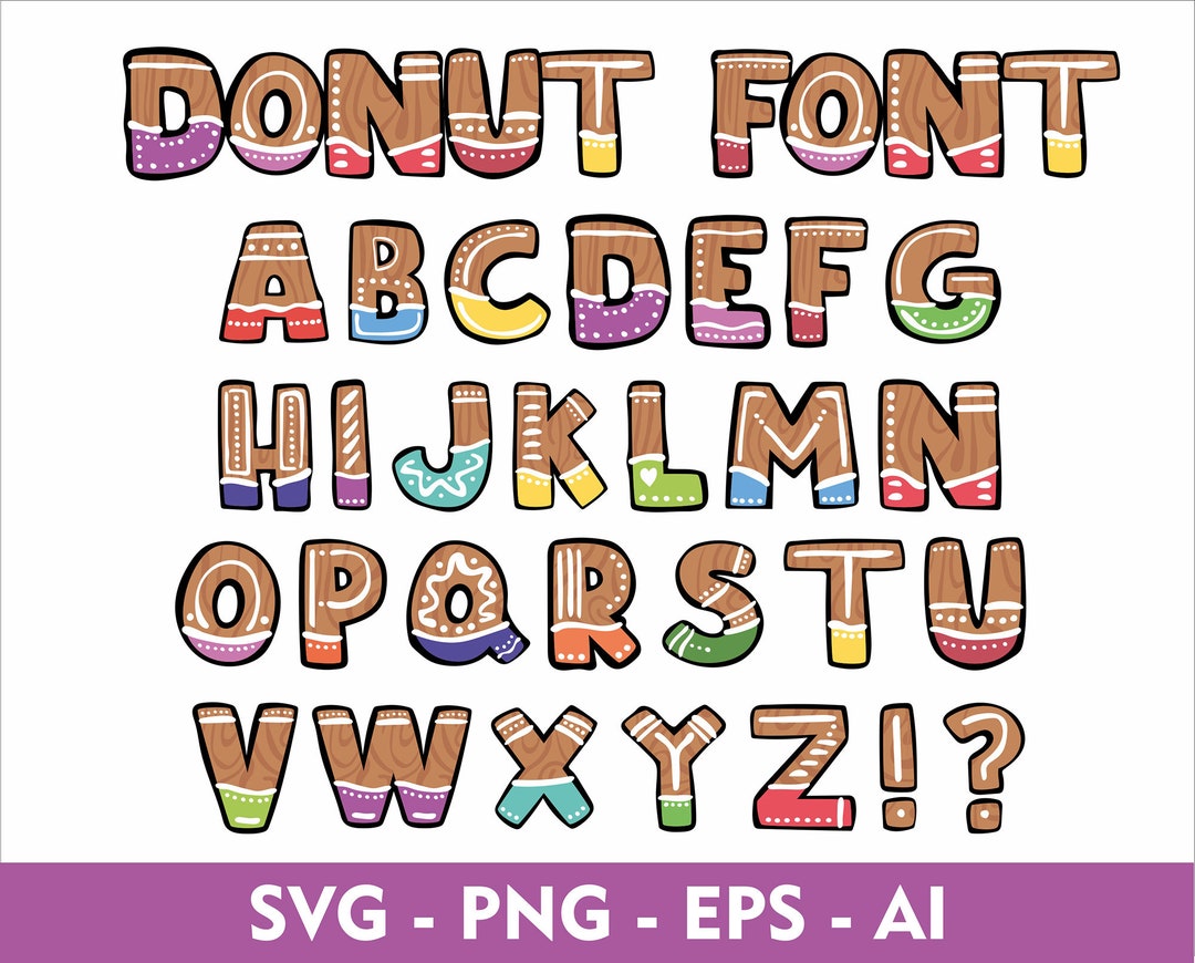 Donut Alphabet Svg Donut Letters Donut Svg Alphabet Donut - Etsy