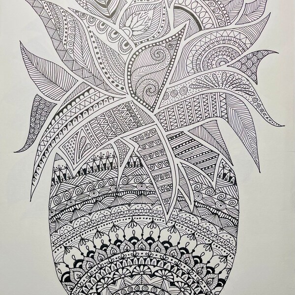 Pineapple Zentangle - Etsy