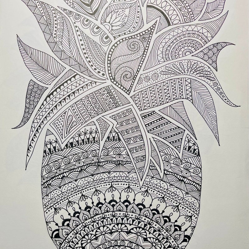 Pineapple Zentangle - Etsy