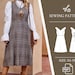 Sleeveless V-neck Sewing Pattern Dress, High Waist A-line Dress, PDF ...