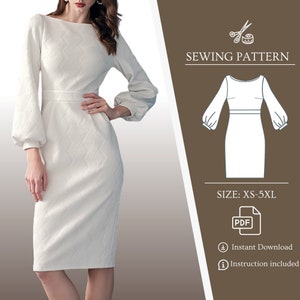 Formal Dress Sewing Pattern Bridesmaid Dress Pattern PDF - Etsy