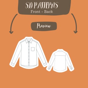 Boys Shirt Sewing Pattern Kids Classic Shirt Top Pattern Beginner ...