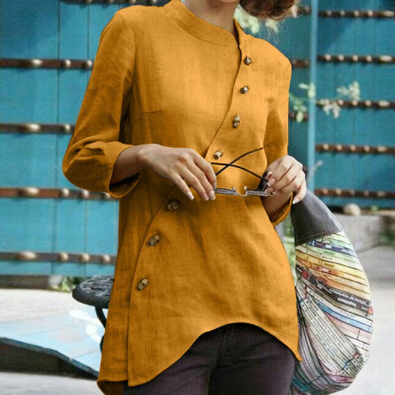 Asymmetrical Tunic PDF Sewing Pattern Linen Blouse Pattern - Etsy Australia