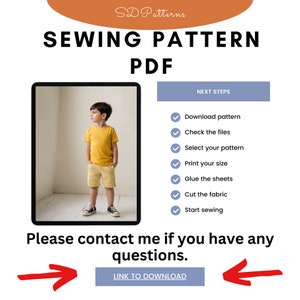 Boys Summer Set Sewing Pattern Shirt and Shorts for Kids Sewing Pattern ...
