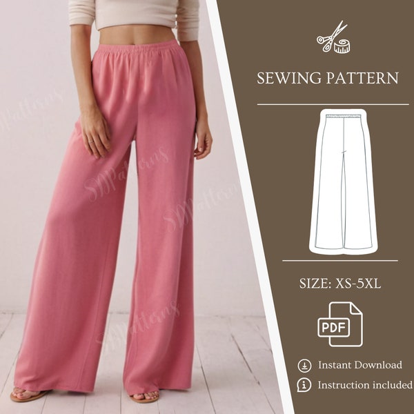 High Waisted Pants Pattern - Etsy