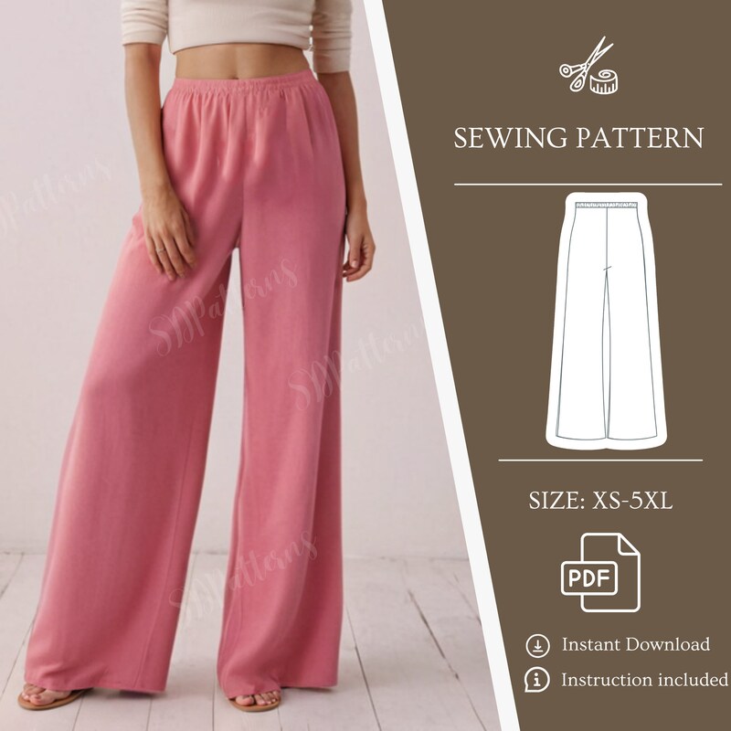 High Waisted Pants Pattern - Etsy