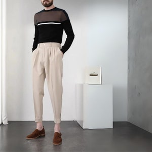 Peg Leg Man Pants Sewing Pattern Classic Trousers PDF Sewing, Instant ...