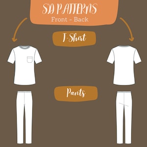 Sewing Pattern Bundle Men Pajama Pants and T-shirt, Pajama Pattern ...