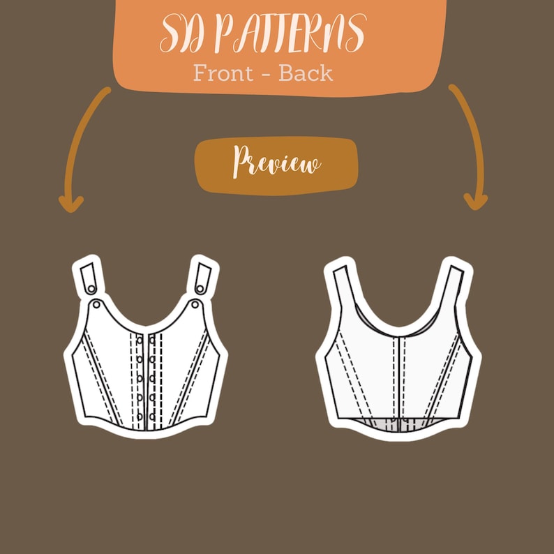 Romantic Cottagecore Corset | Front Lace Corset Pattern PDF | Corset ...