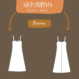 Straps Dress Sewing Pattern, V-neck Dress, Pockets Dress, PDF Instant ...