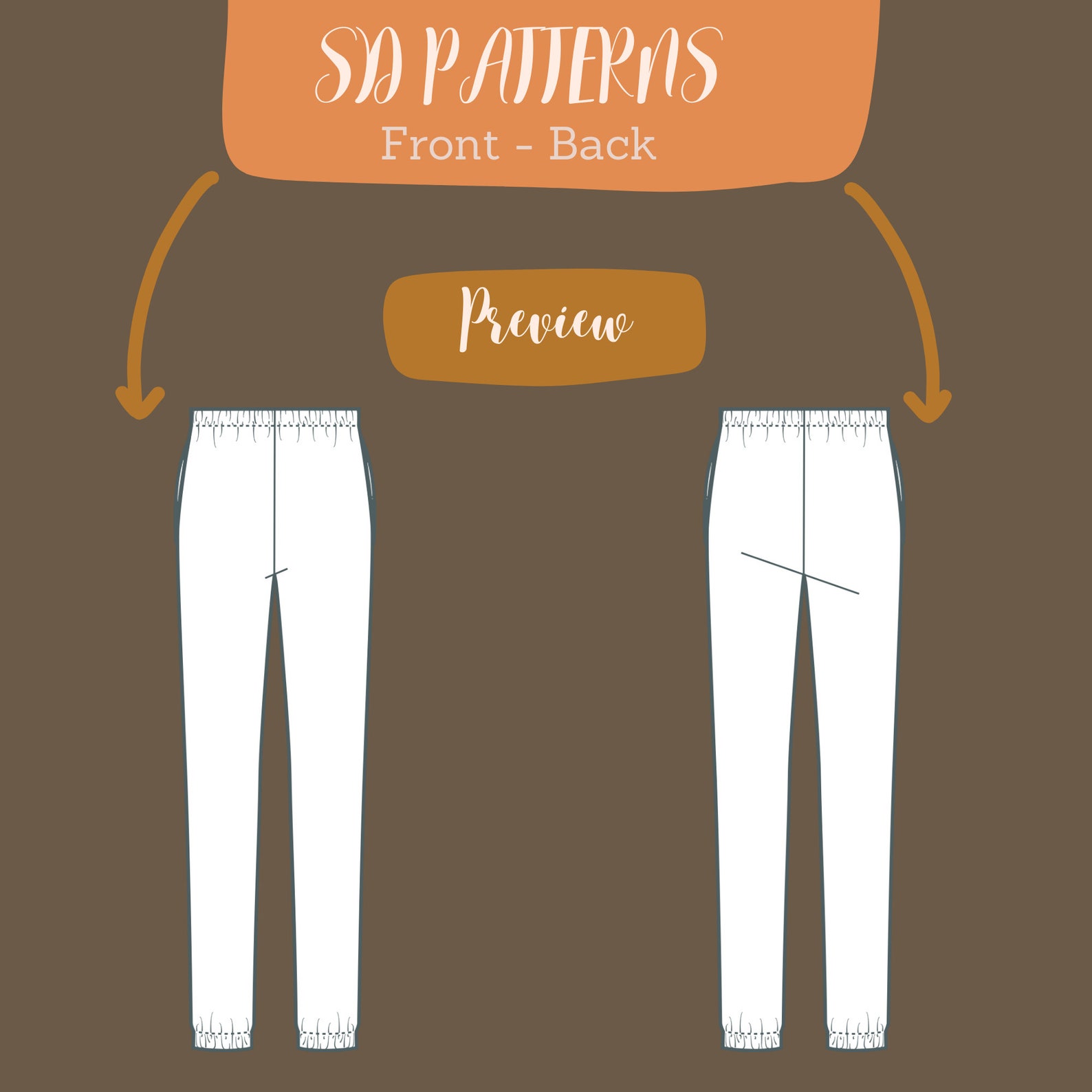 Men's Set Pants T-shirt Pattern, Bundle Patterns, Pants Sewing Pattern ...