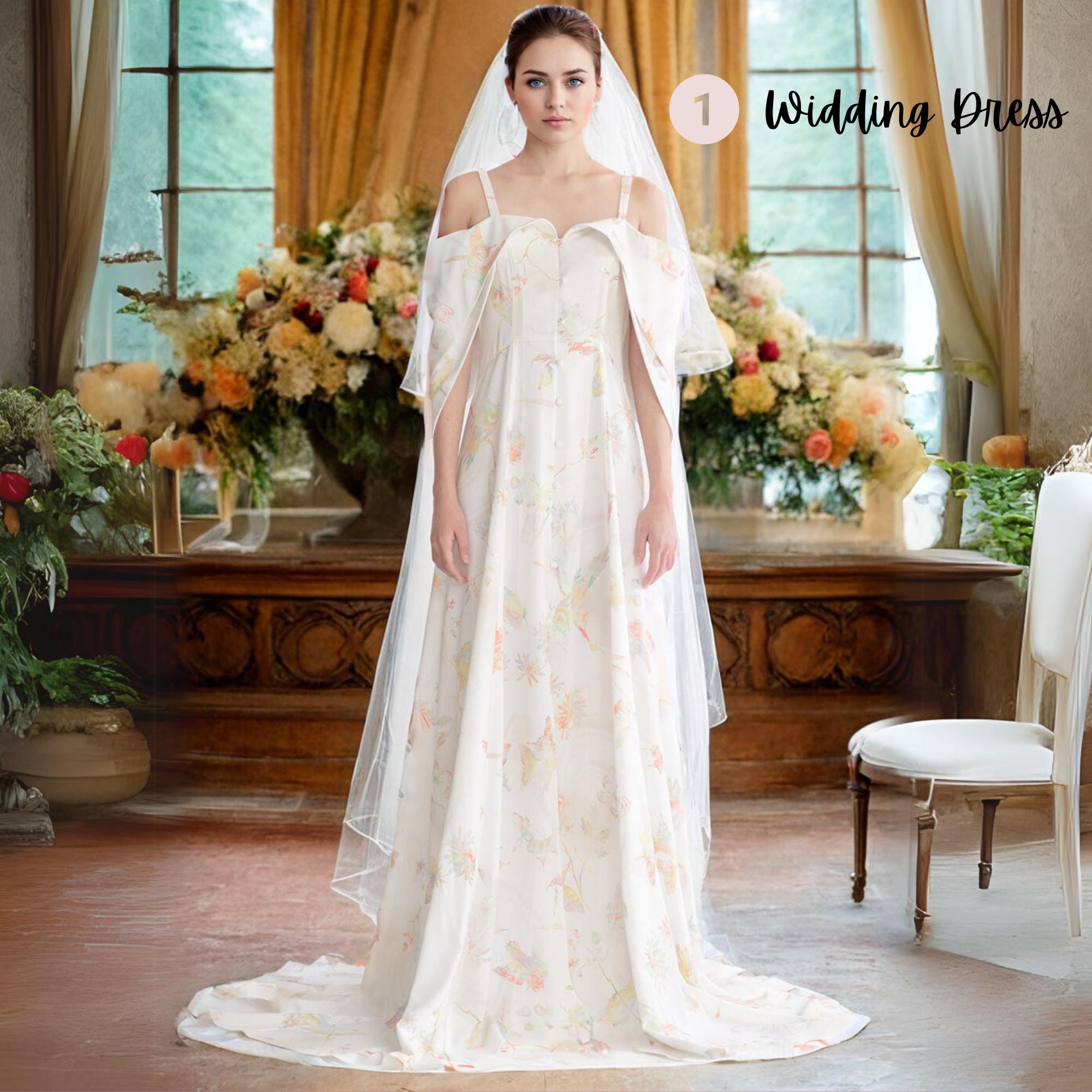 Asymmetrical Sewing Pattern Bundle - Wedding Dress, Linen Tunic ...