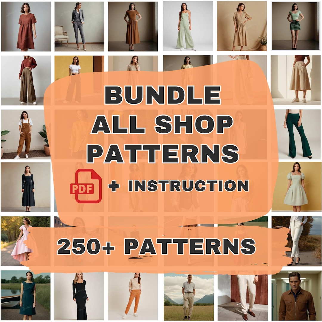 Whole Shop Bundle PDF Sewing Patterns, Jumpsuit Sewing Pattern, Wrap ...