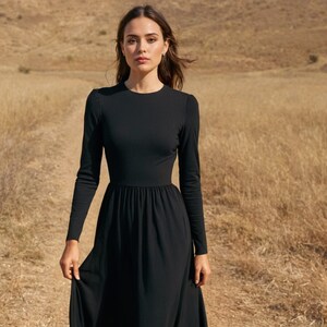 Long Sleeve A Line Sewing Pattern Dress Digital PDF Pattern US Sizes 2 ...