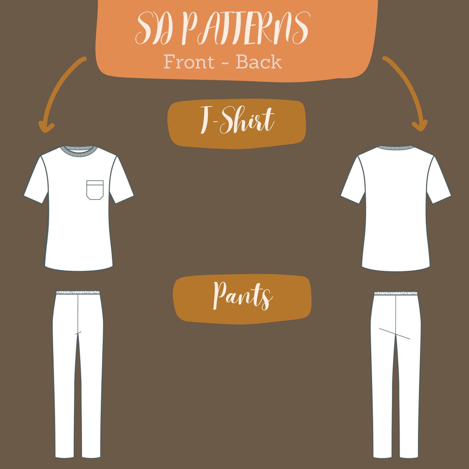 Pajama Set Pattern, Pdf Pattern Download, Pjs Sewing Pattern, Pj Sewing ...