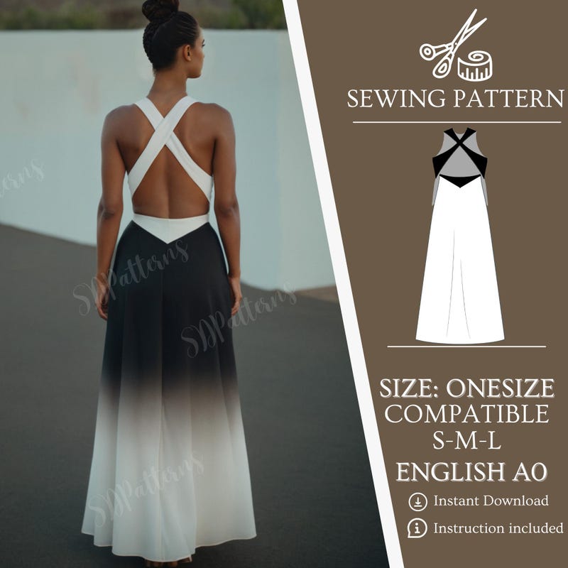 Cross Back Dress - Etsy UK