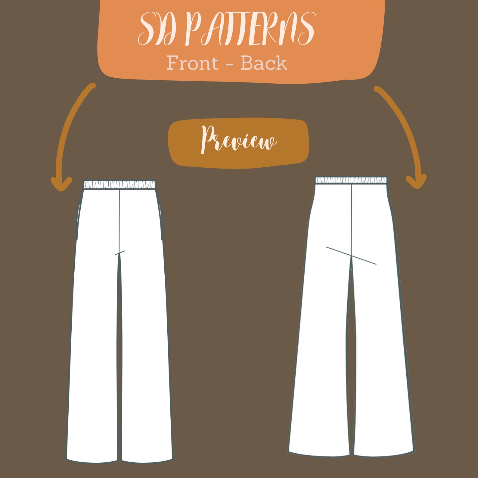 Linen Summer Set Sewing Pattern: V-neck Top & Casual Pants (PDF Digital ...