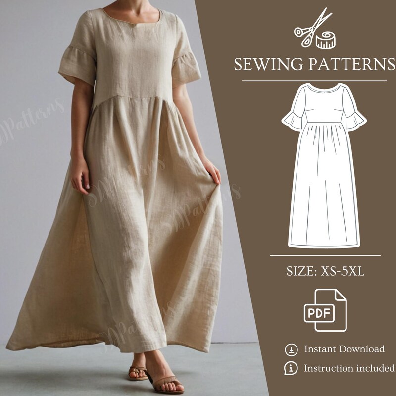 A Line Dress Pattern - Etsy