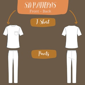 Pajama Set Pattern, Pdf Pattern Download, Pjs Sewing Pattern, Pj Sewing Pattern, Easy Bundle ...