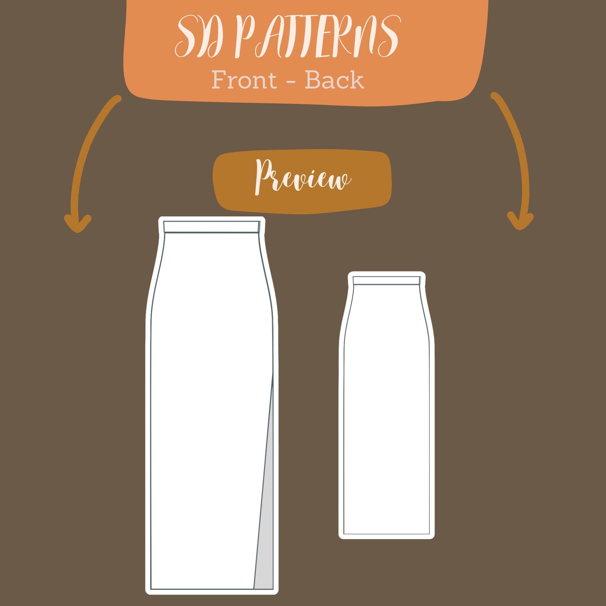 Crop Top and Skirt Sewing Pattern Straps Top Split Skirt Pattern, Fairy ...