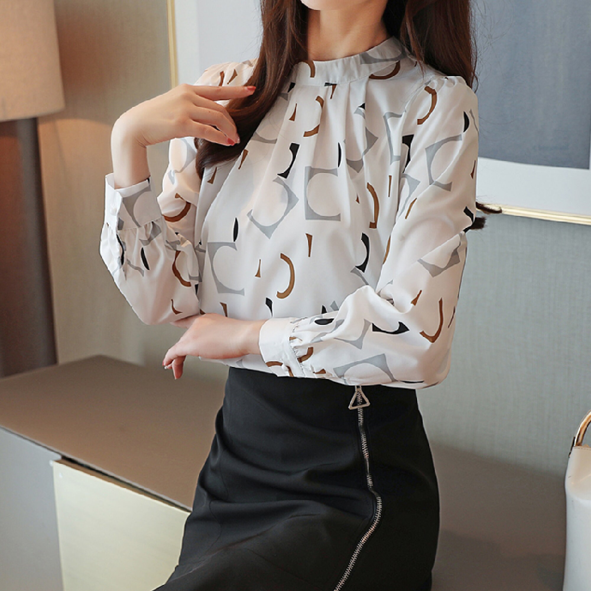 Ruffle Blouse PDF Sewing Pattern Long Sleeve T Shirt Women - Etsy Australia