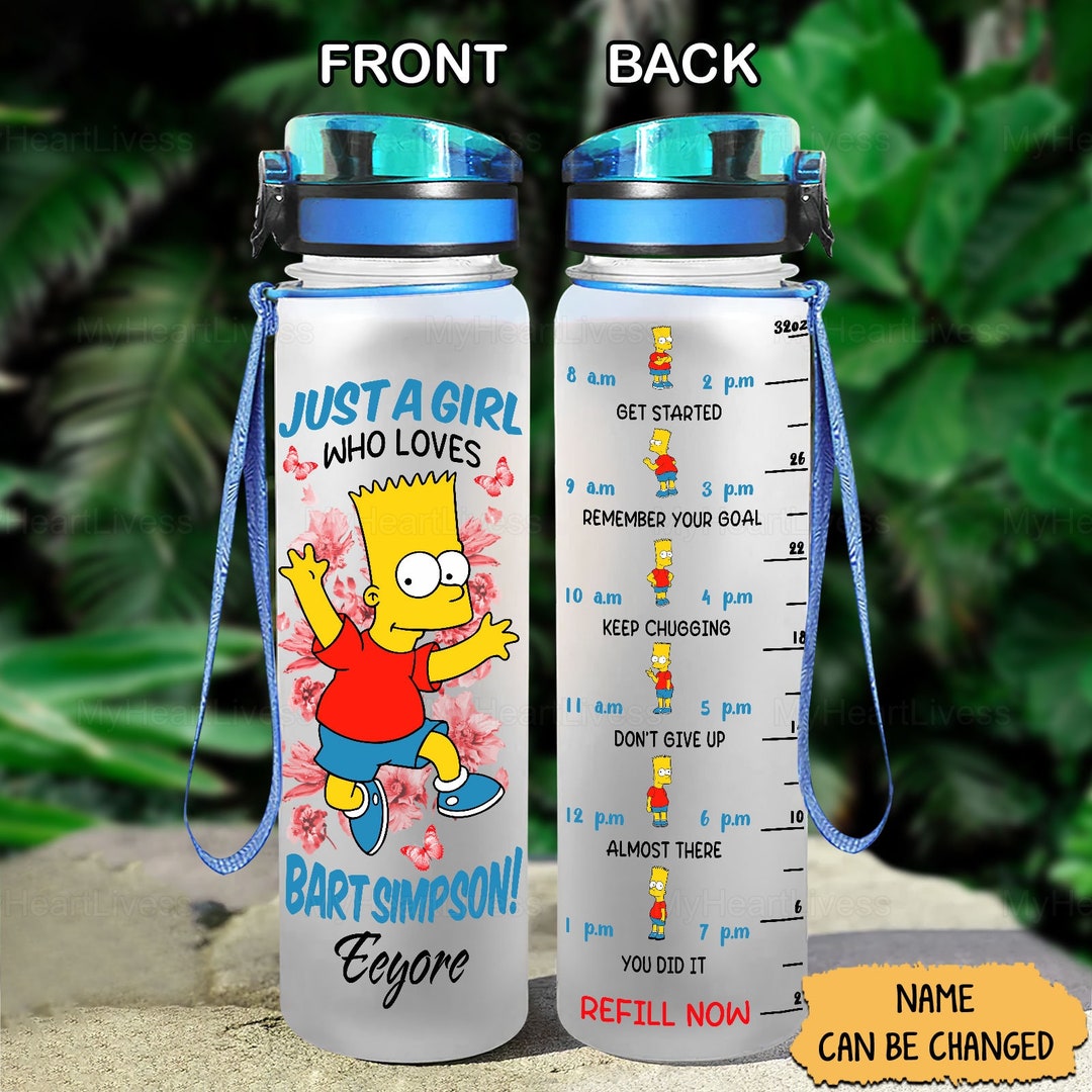 The Simpsons Water Bottle Simpson Drink Bottle Daily Water - Etsy