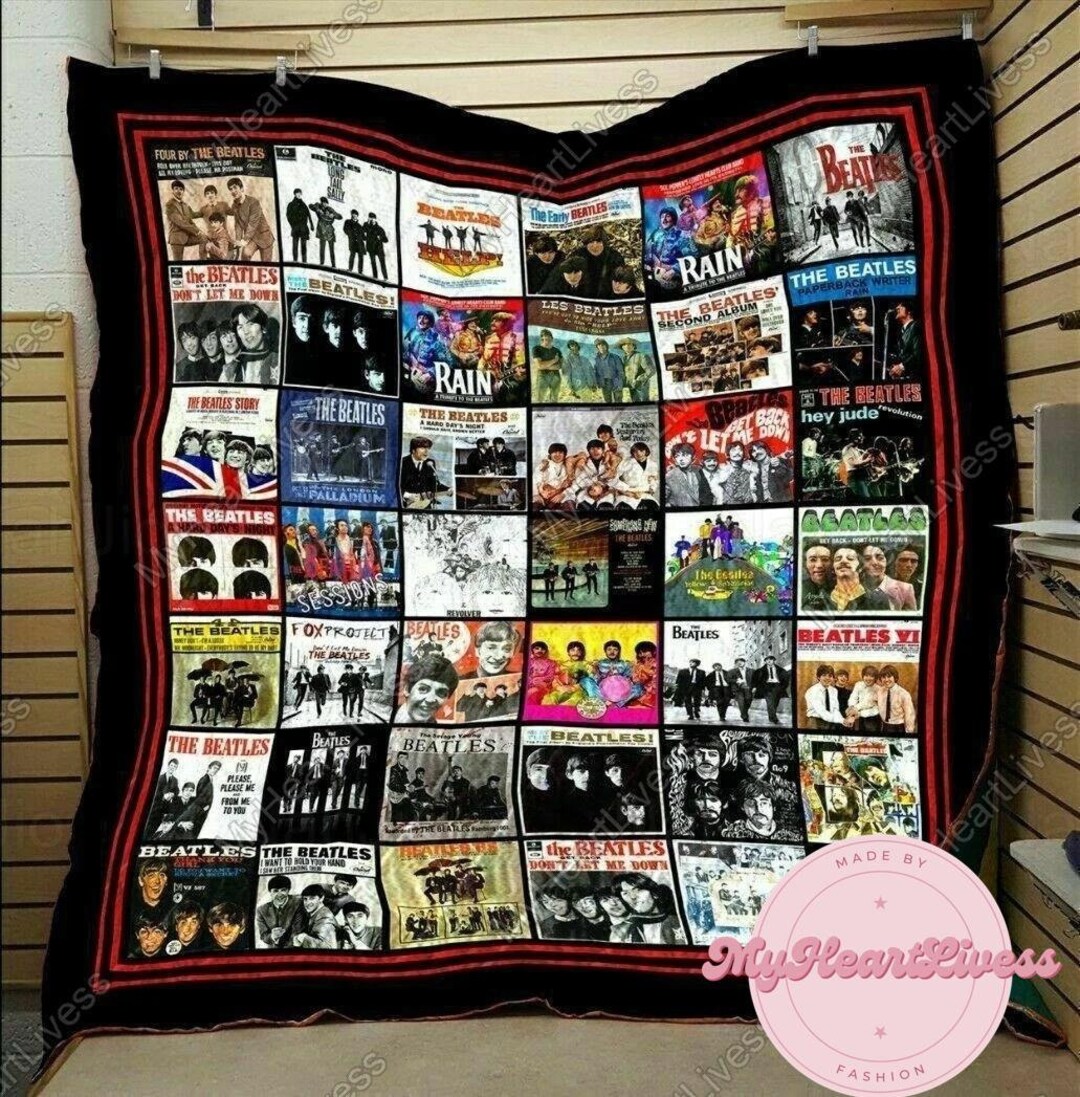 The Beatles Quilt, Beatles Quilt Pattern, King Size Quilt, Beatles Home ...