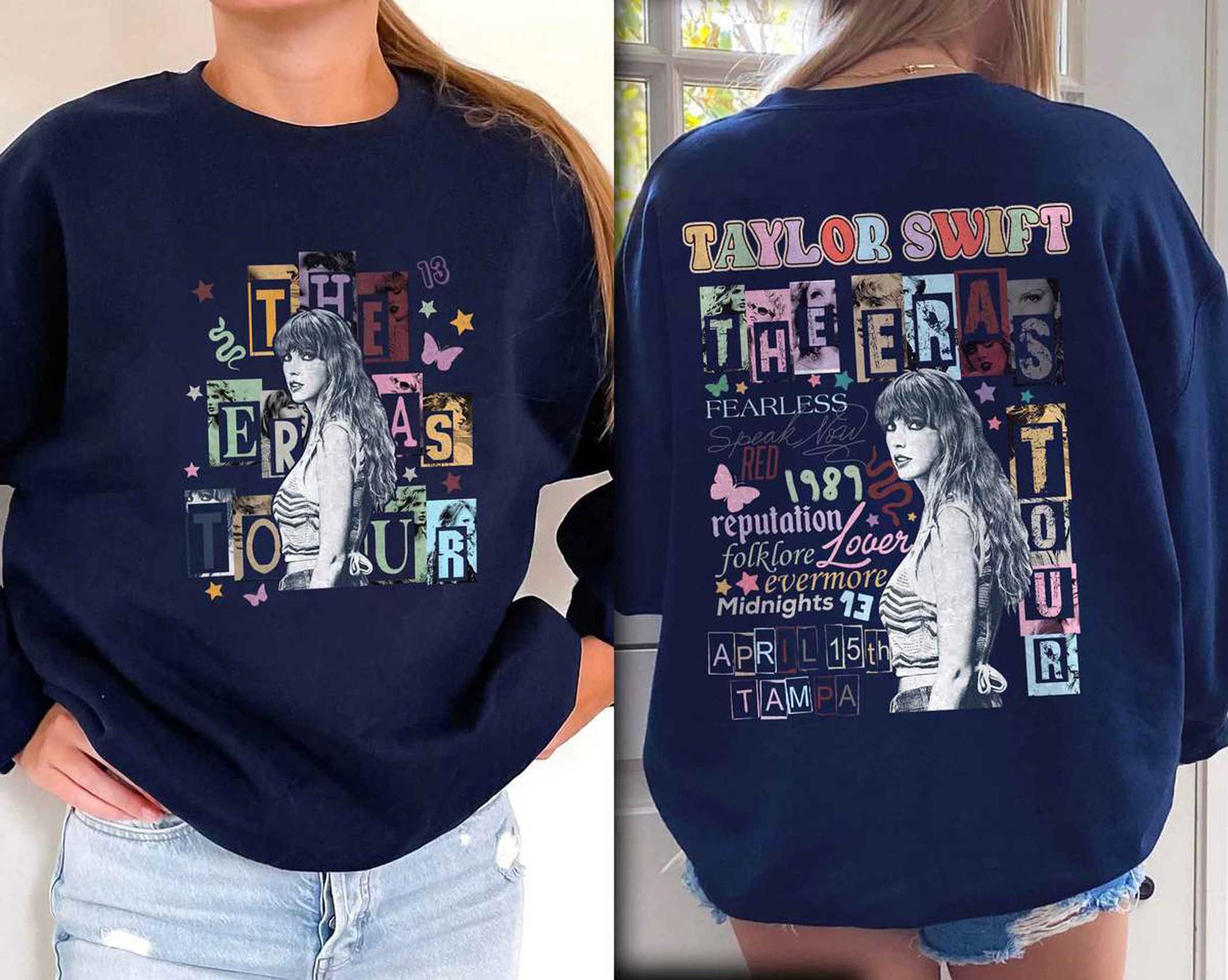 The Eras Tour 2023 Sweatshirt, The Eras Tour Butterfly Sweater sold by ...